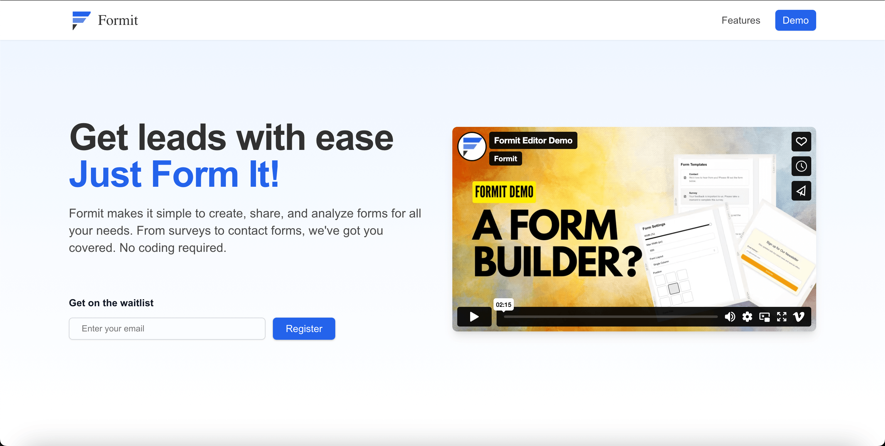 Formit | Powerful No-Code Form Builder for Lead Generation